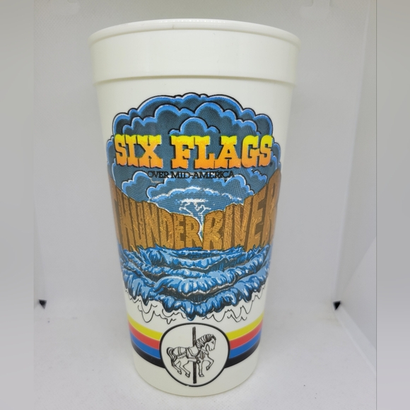 Dining | Vintage Six Flags Over Midamerica Thunder River Souvenir Drink ...